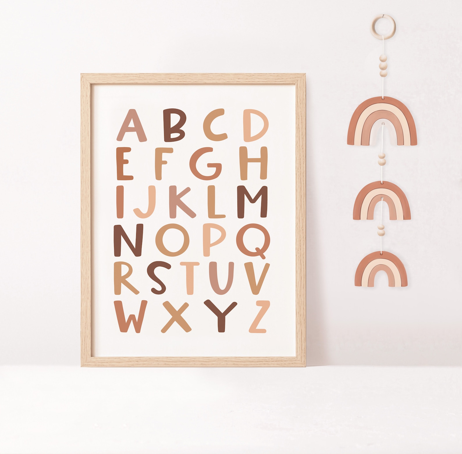 Alphabet Sign-boho Alphabet Print-playroom Print-boho Wall Art Print ...