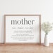 Mother Definition Print-mother's Day Print-gift for Mom-personalized ...