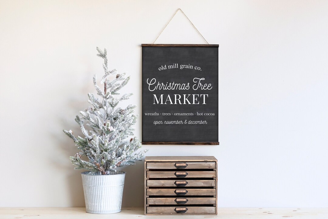 Christmas Tree Market Sign-farm Fresh Christmas Trees Printable Sign ...