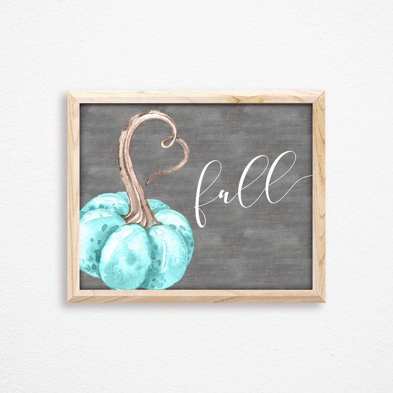 Blue Pumpkin Printable-fall Blue Pumpkin Print-fall Blue - Etsy