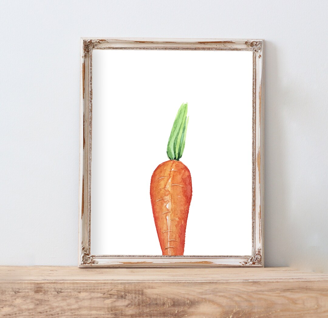 Carrot Print-carrot Sign-funny Easter Print-farmhouse Kitchen Print ...