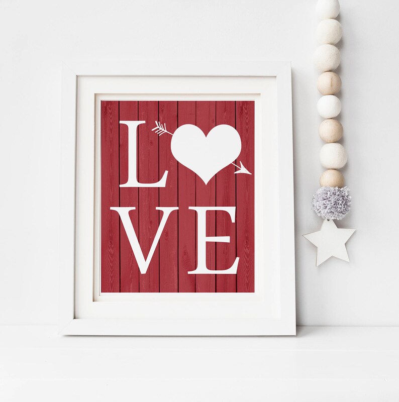 Love Printable-love Print-love Sign-valentine's Day | Etsy