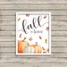Fall in Love Print-fall Printable-pumpkins Leaves Print-fall Print ...