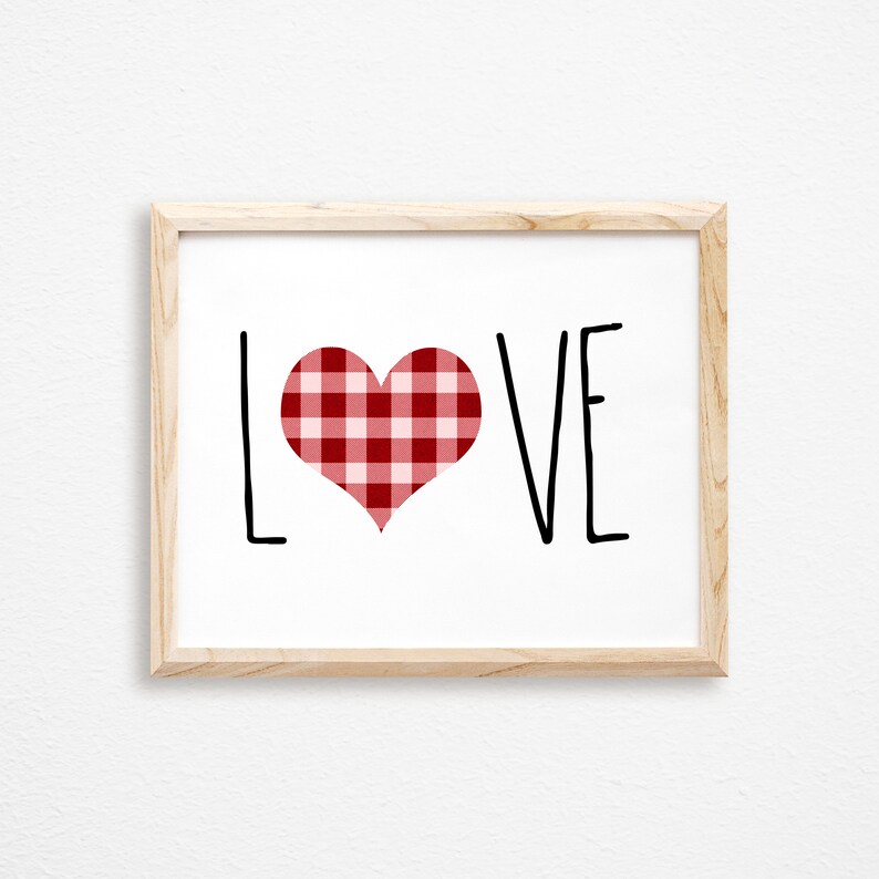 Love Printable-love Print-love Sign-valentine's Day Printable-buffalo ...