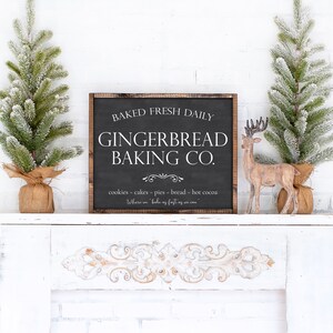 Gingerbread Baking Co. Sign-gingerbread Baking Company Print-christmas ...
