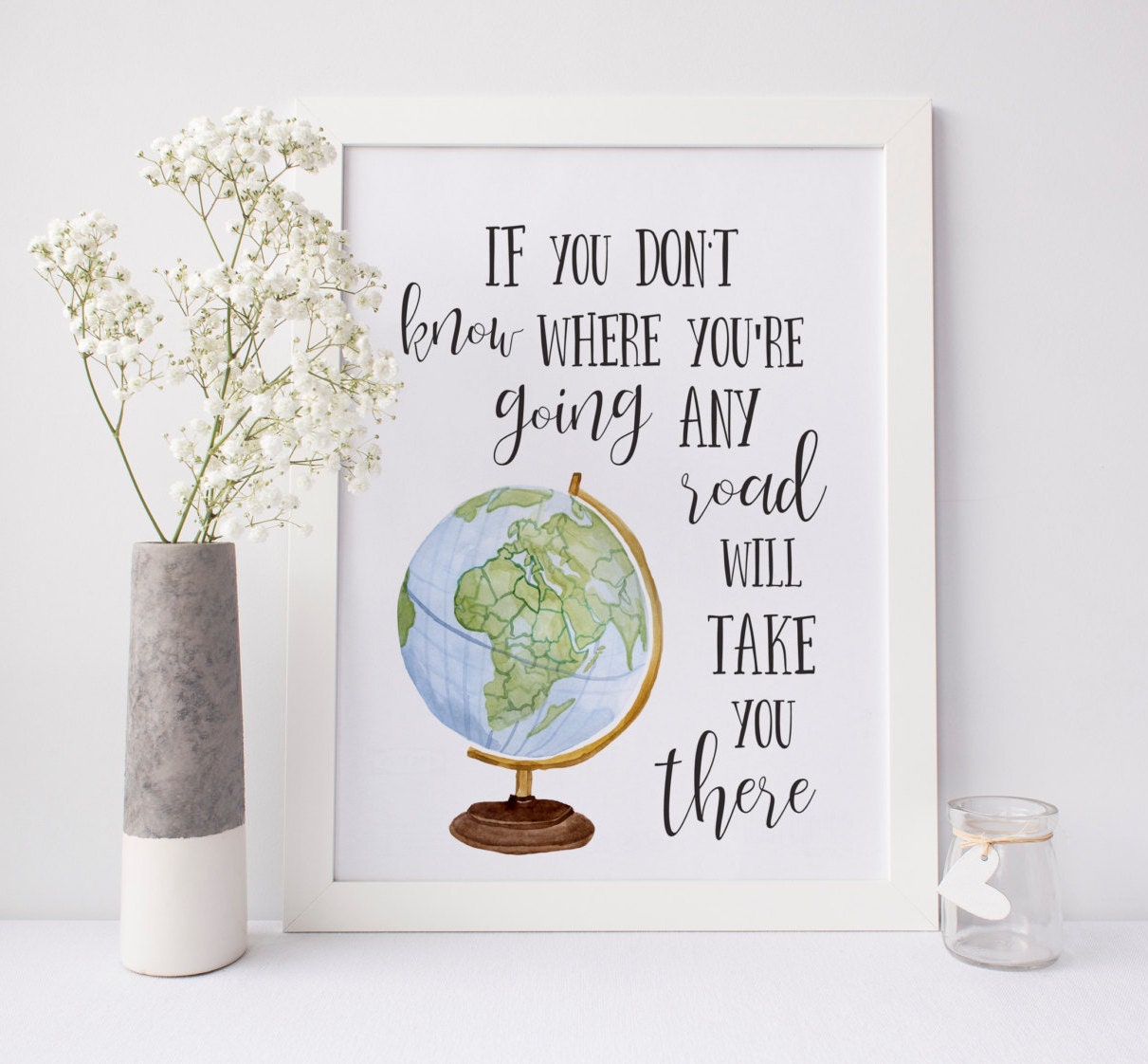 Travel Print-If You Don't Know Where You're Going Any | Etsy