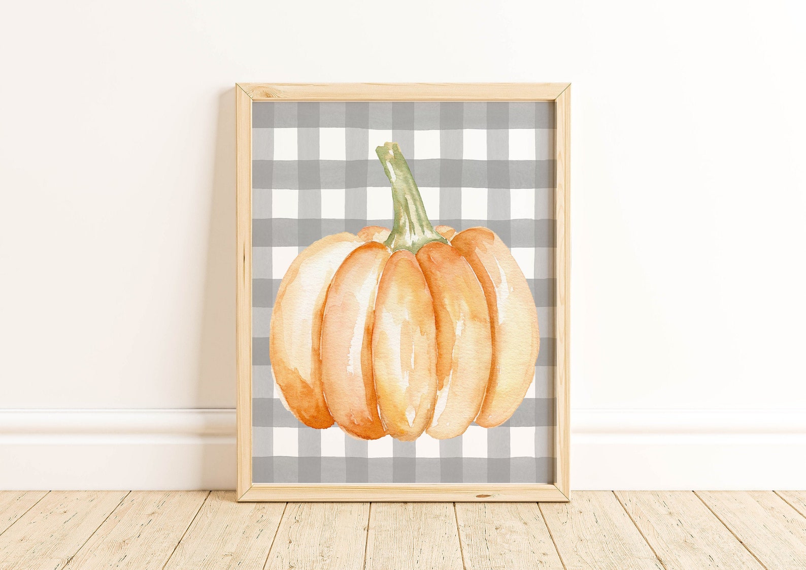 Pumpkin Printable-buffalo Plaid Fall Print-pumpkin Fall - Etsy
