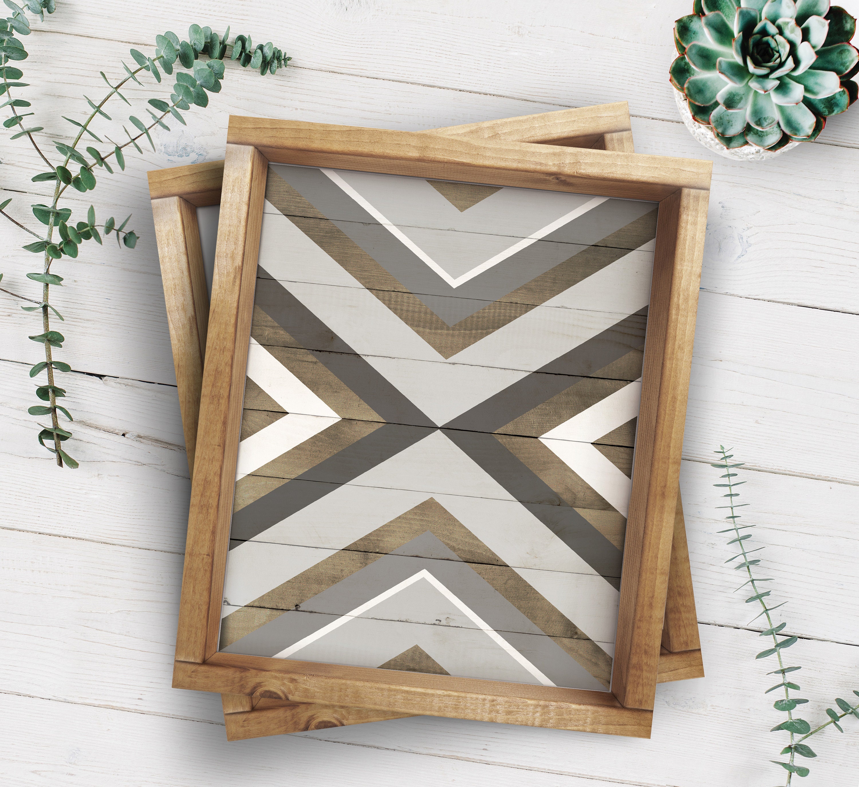 Geometric Wood Art Print-Geometric Wood Art-Printable | Etsy