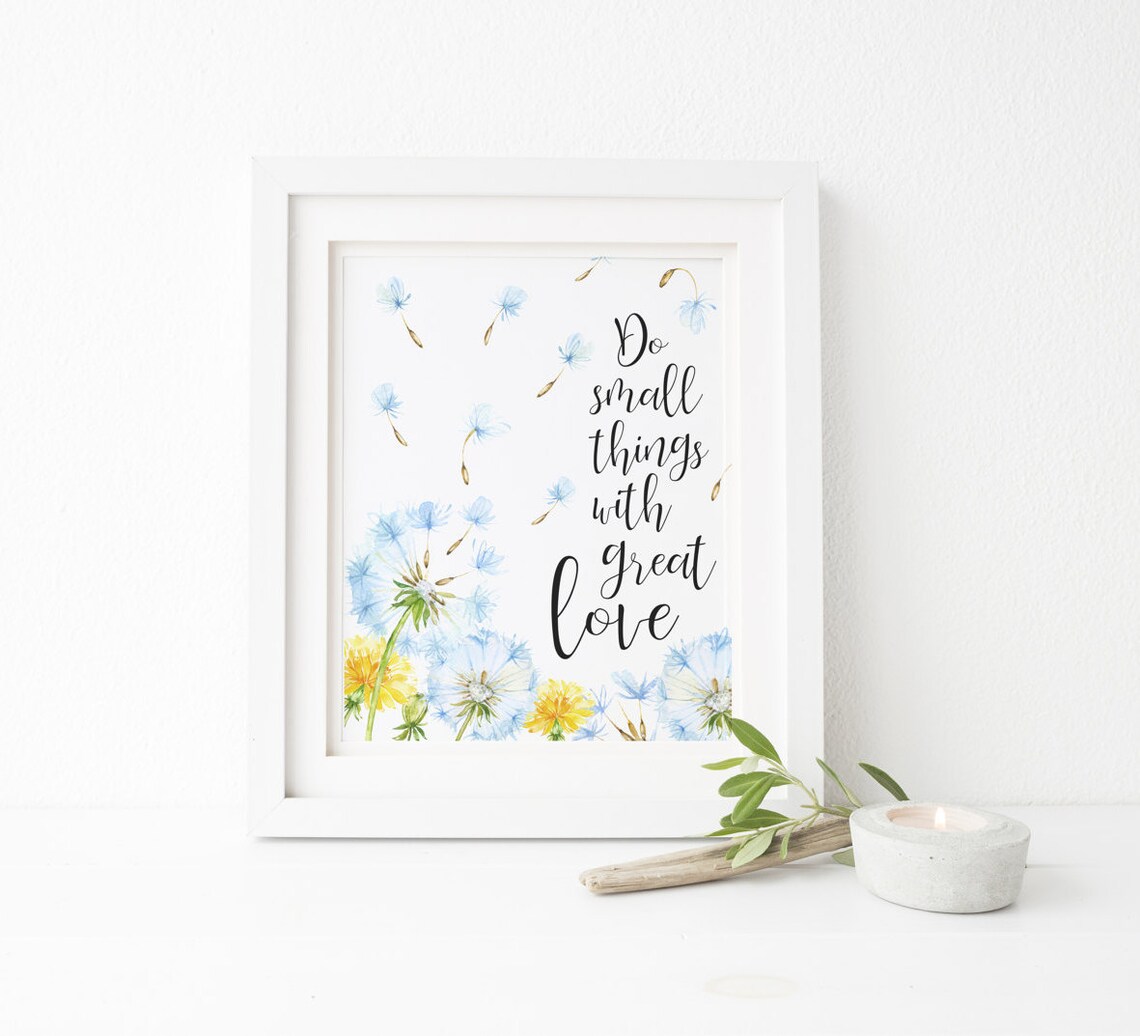 Do Small Things With Great Love Print-nursery Print-mother - Etsy
