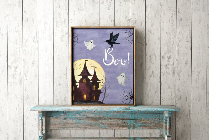 Halloween Print-Boo Print-Boo-Boo Sign-Happy Halloween-Haunted | Etsy