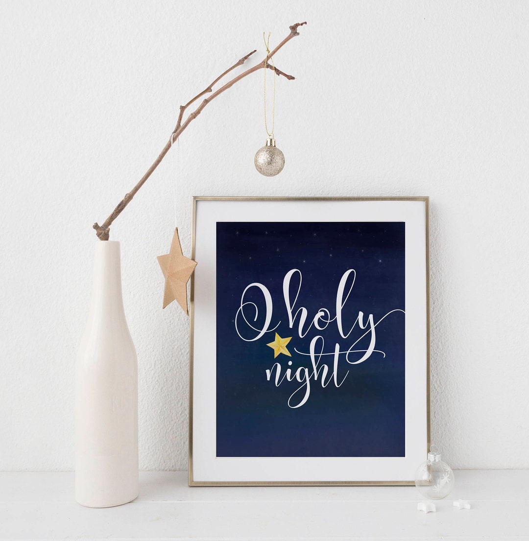 O Holy Night-o Holy Night Printable-o Holy Night Sign-christmas ...