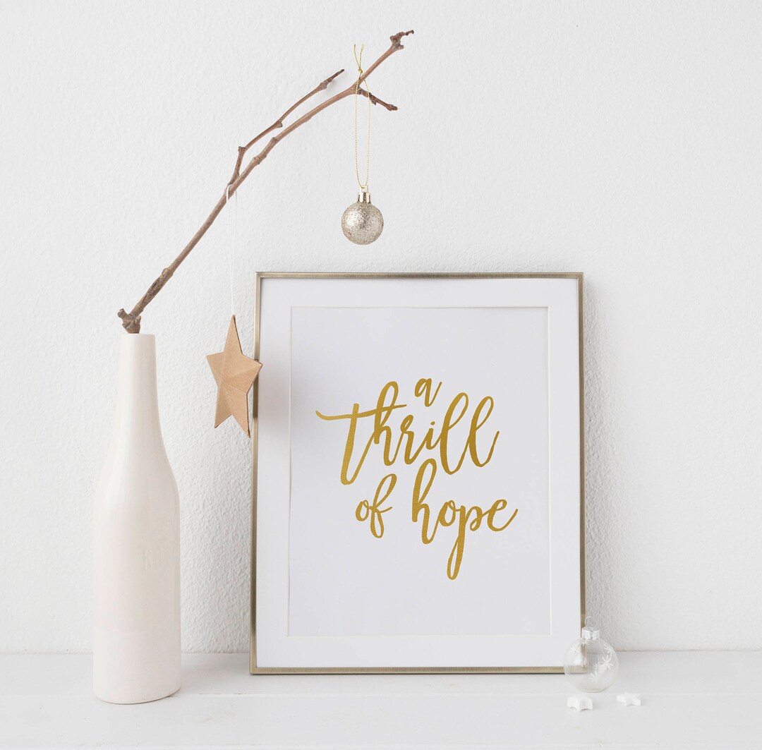 A Thrill of Hope Printable-a Thrill of Hope-christmas Printable-gold ...