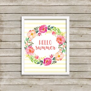 Hello Summer-hello Summer Print-welcome Summer-welcome Summer Print ...