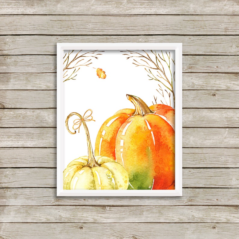 Fall Art Print-gourds Print-gourd Art-pumpkins - Etsy