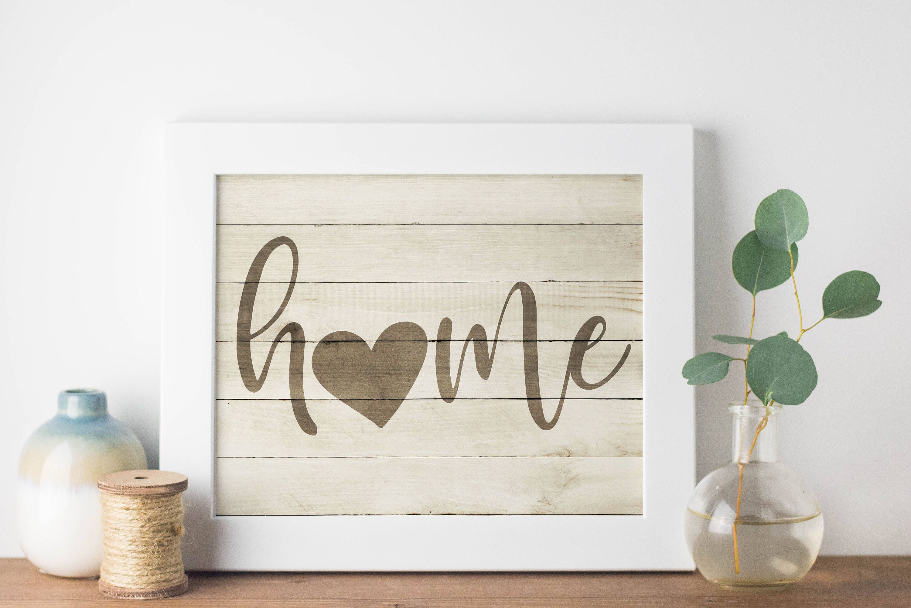 Home Print-Home Printable-Home Sign-Heart Home Wood Sign-Foyer | Etsy