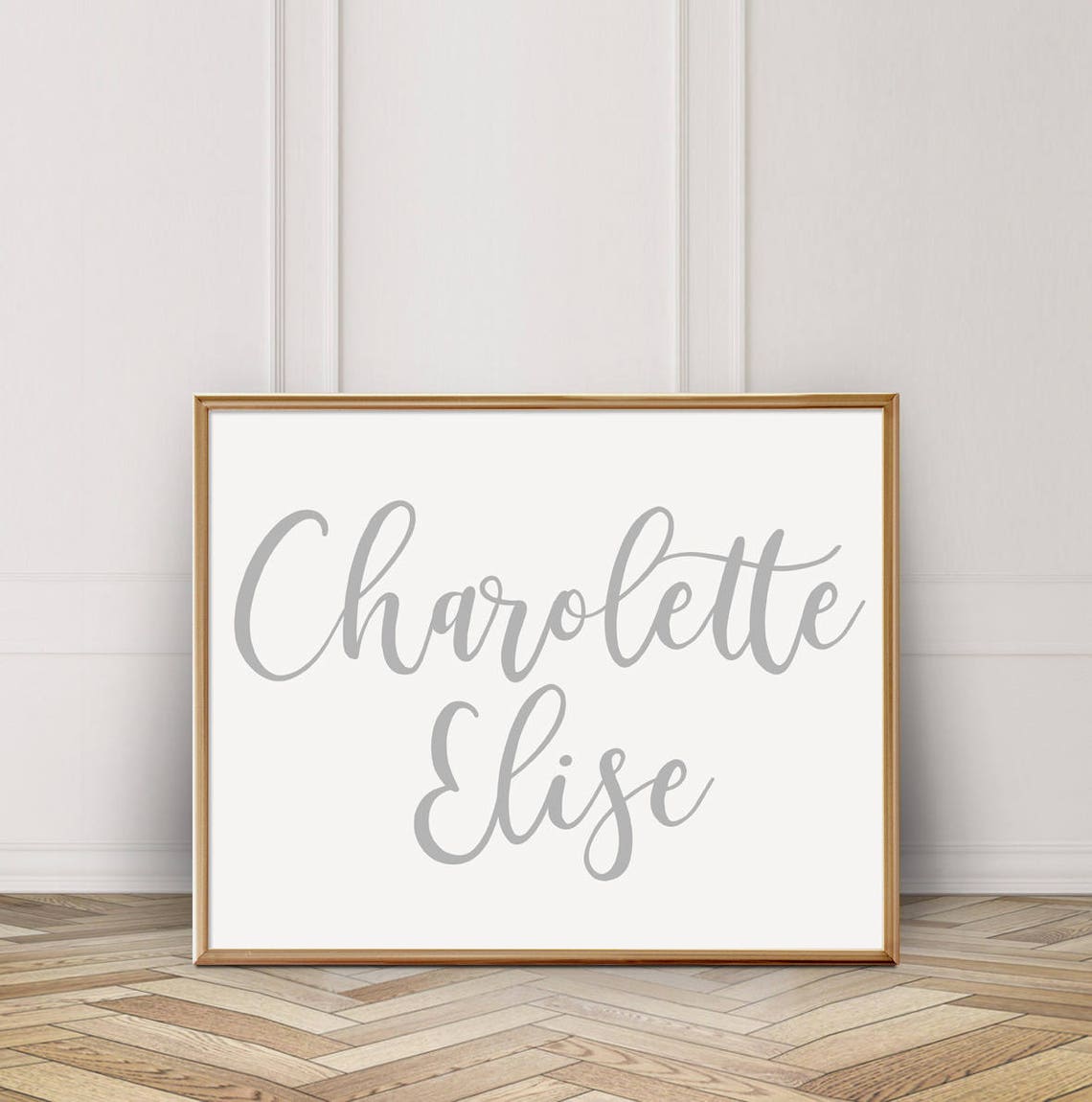 Custom Girl's Name Printable Typography-custom Baby Name Sign-vintage ...