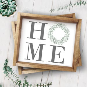 Home Print-home Printable-home Sign-home Wreath Print-foyer - Etsy