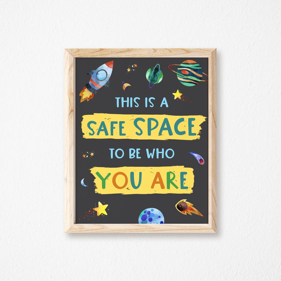 This is a Safe Space to Be Who You Are Printable-safe Space Sign-mental ...