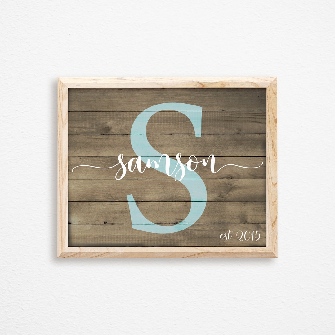 Family Name Printable-customized Last Name Family Sign-wooden Custom ...
