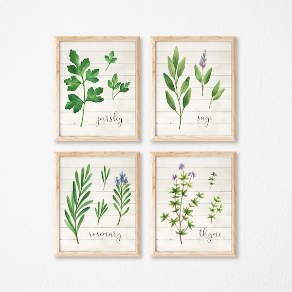 Parsley Sage Rosemary and Thyme Art Print - Etsy