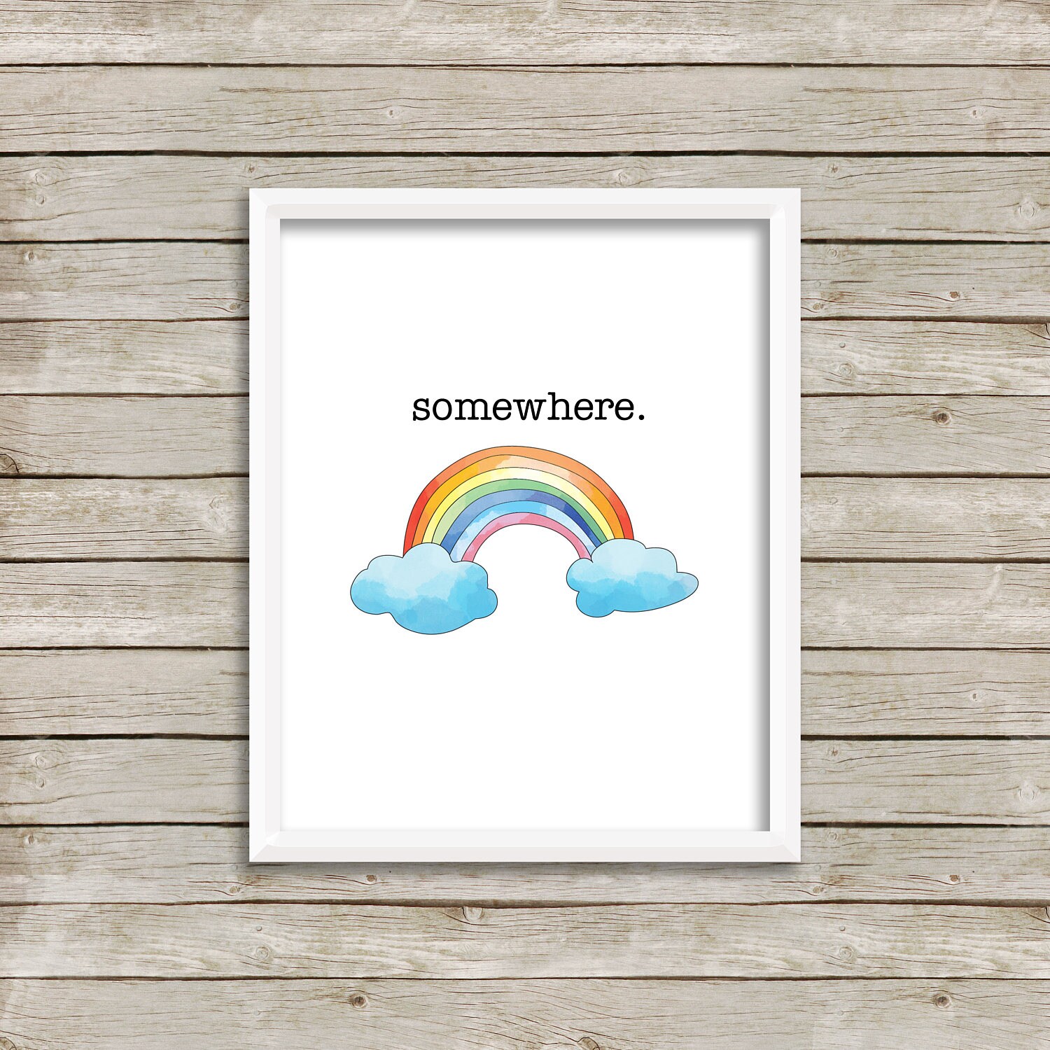 Somewhere Over the Rainbow Print-somewhere Print-rainbow - Etsy