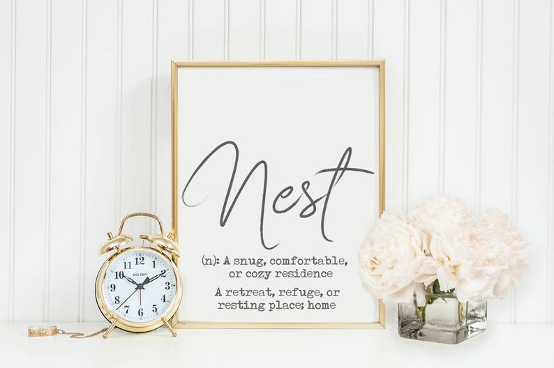Nest Print-nest Definition Print-nest Sign-home Print-bedroom Print ...