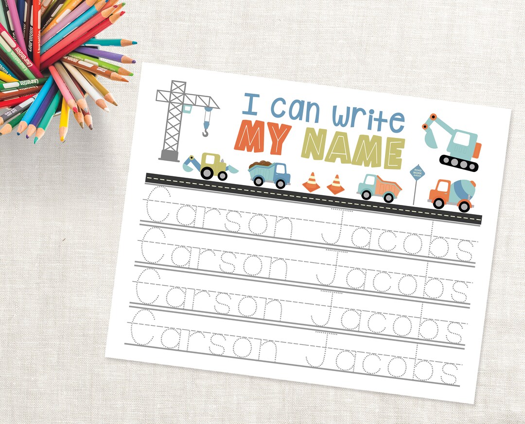 Custom Name Tracing Sheet-handwriting Practice Sheet-custom ...