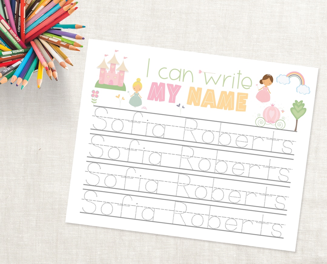 Custom Name Tracing Sheet-handwriting Practice Sheet-custom ...