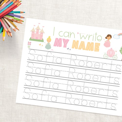 Custom Name Tracing Sheet-handwriting Practice Sheet-custom - Etsy