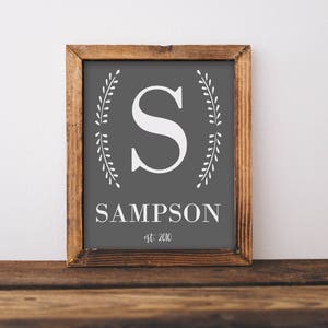 Family Printable-customized Last Name Family Sign-custom Family ...