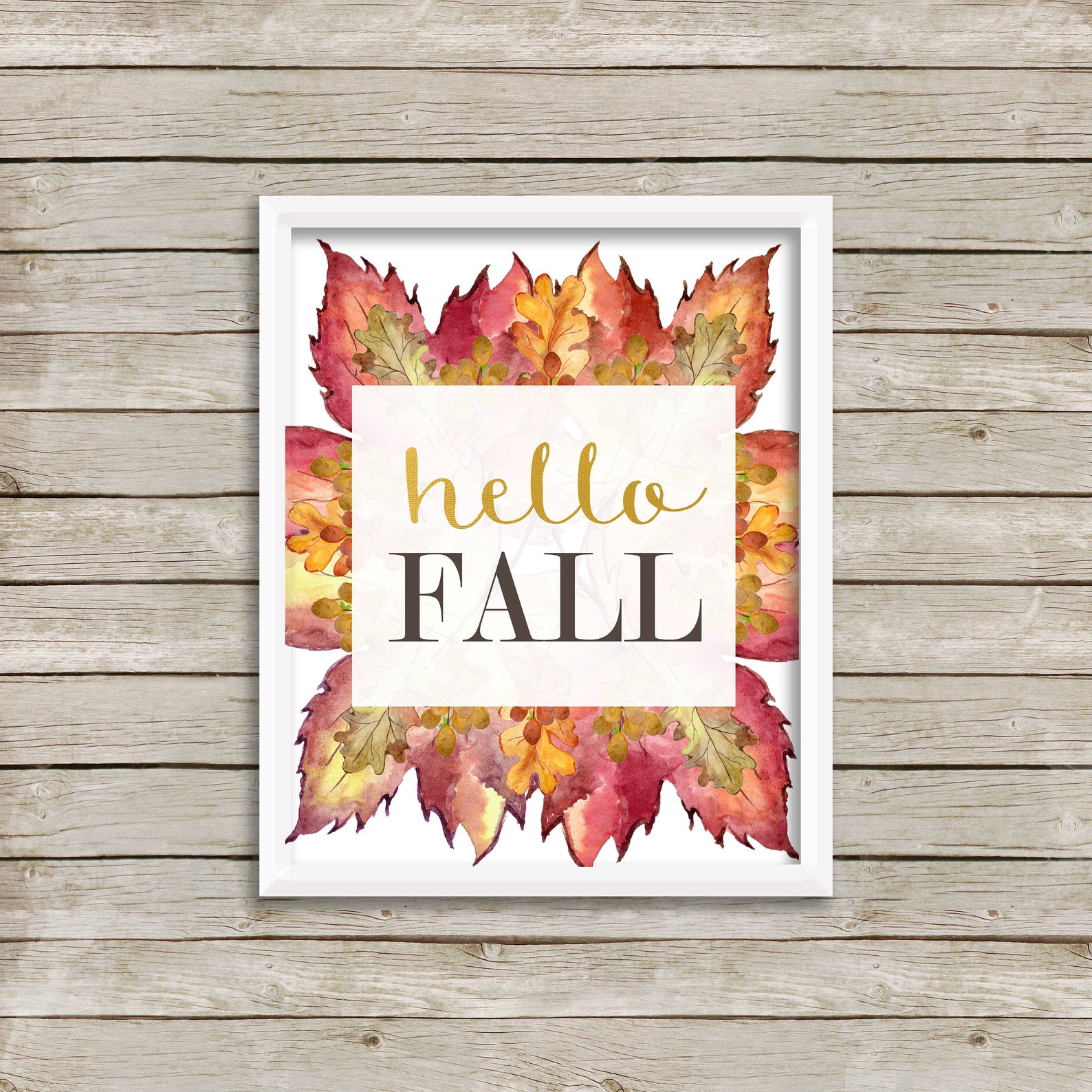 Hello Fall Printable-Hello Fall Print-Welcome Fall Sign-Fall | Etsy
