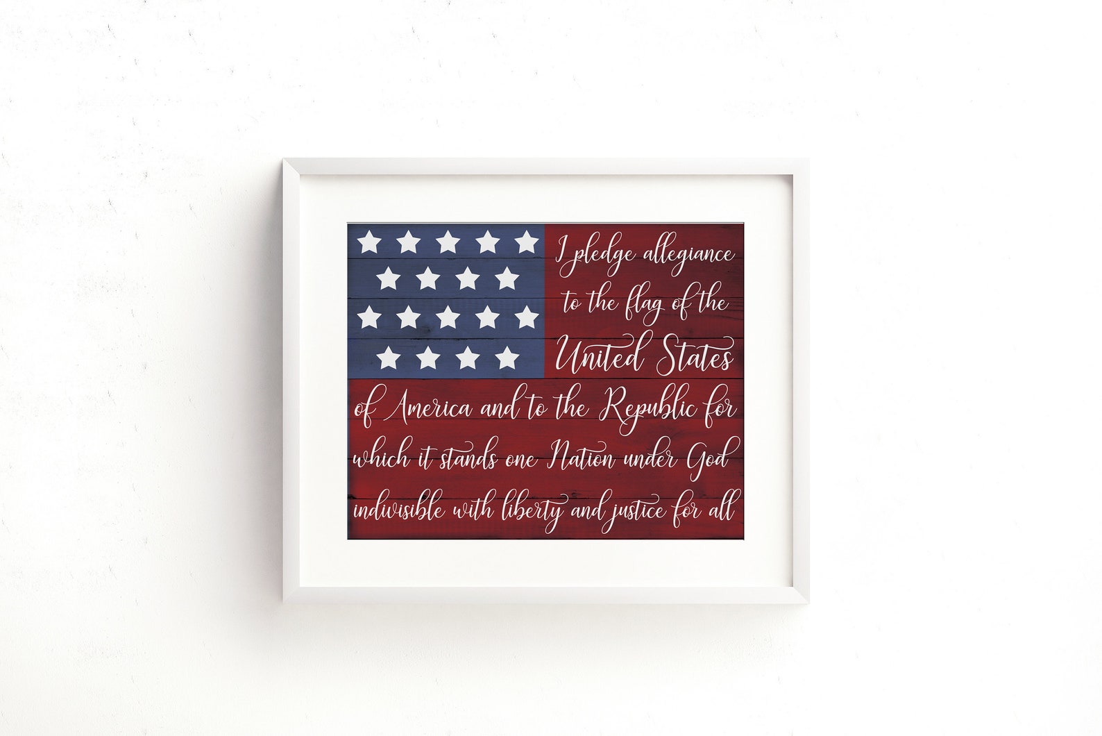 American Flag Printable-I Pledge Allegiance to the Flag | Etsy