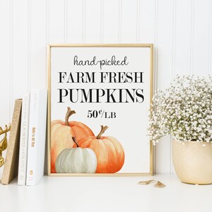 Pumpkin Print-farm Fresh Pumpkins-farmhouse Fall Print-fall Decor Print ...