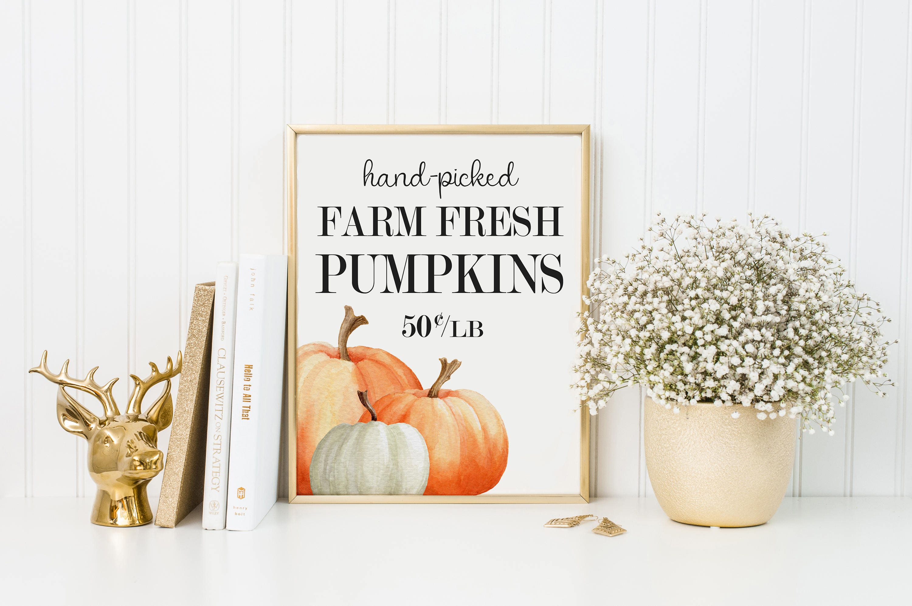 Pumpkin Print-farm Fresh Pumpkins-farmhouse Fall Print-fall Decor Print ...