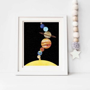 Solar System Print-planets Print-stacked Planets-funny Space Print ...