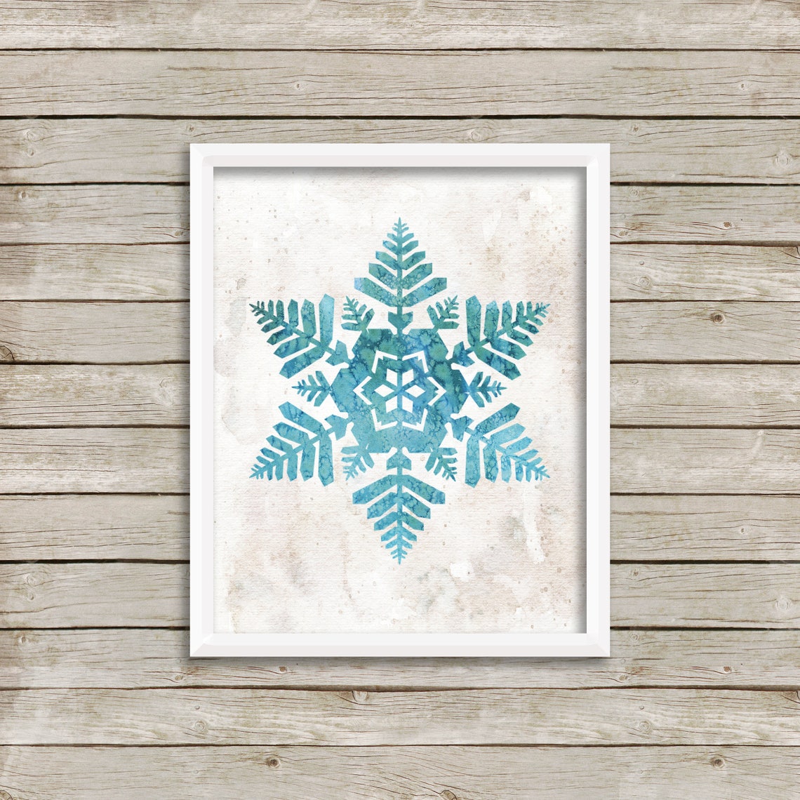 Snowflake Printable-snowflake Art Print-watercolor Blue | Etsy