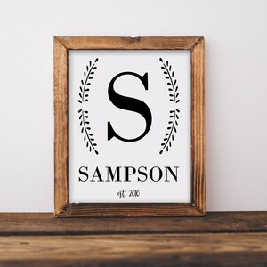 Family Printable-customized Last Name Family Sign-custom Family ...