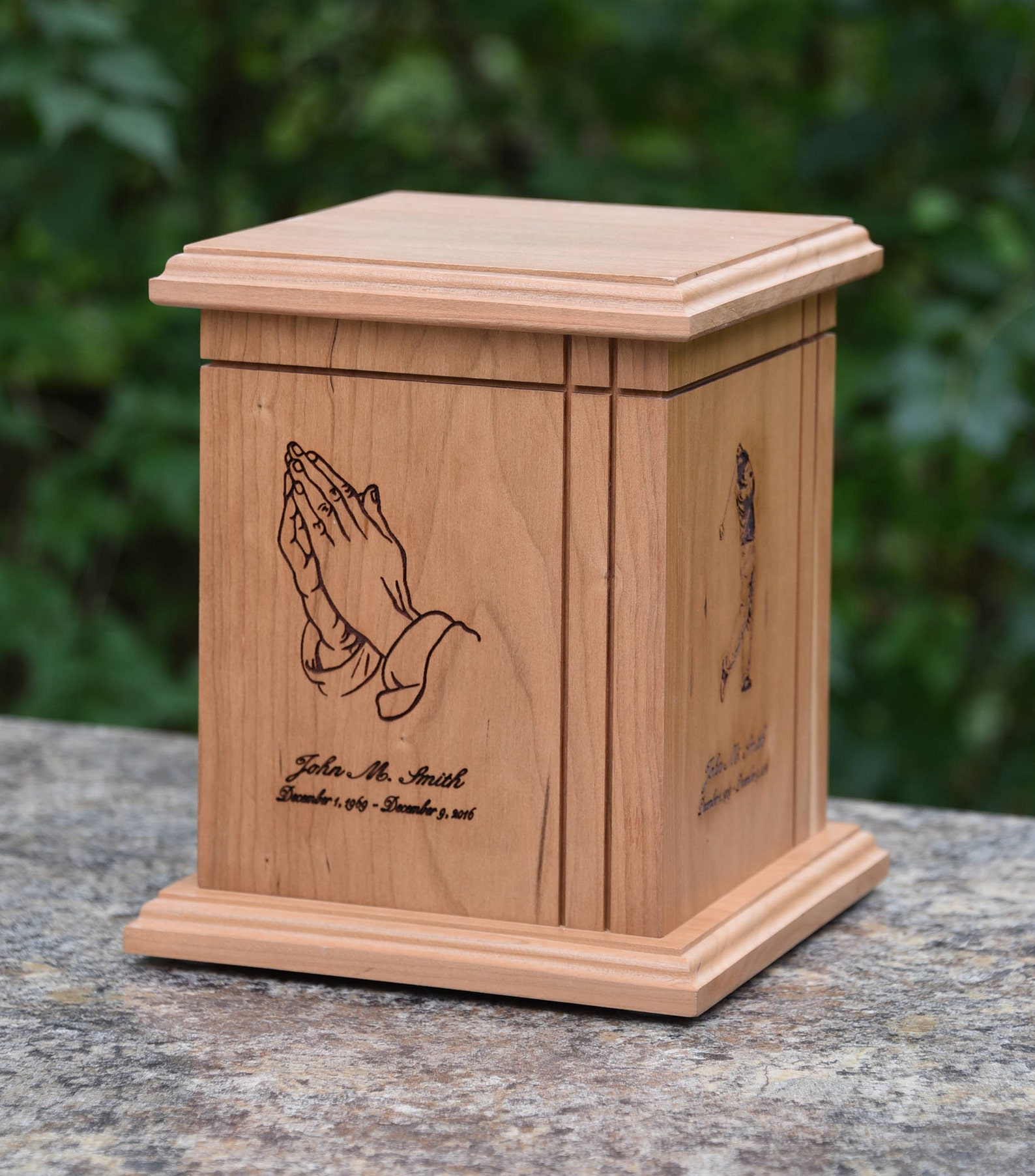 Laser Engraved Personalization for Wooden Urns | Etsy
