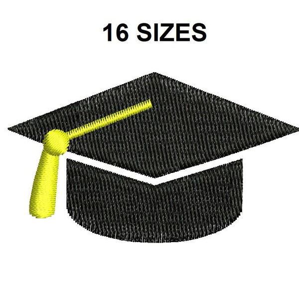 Graduation Cap Embroidery Design - Etsy