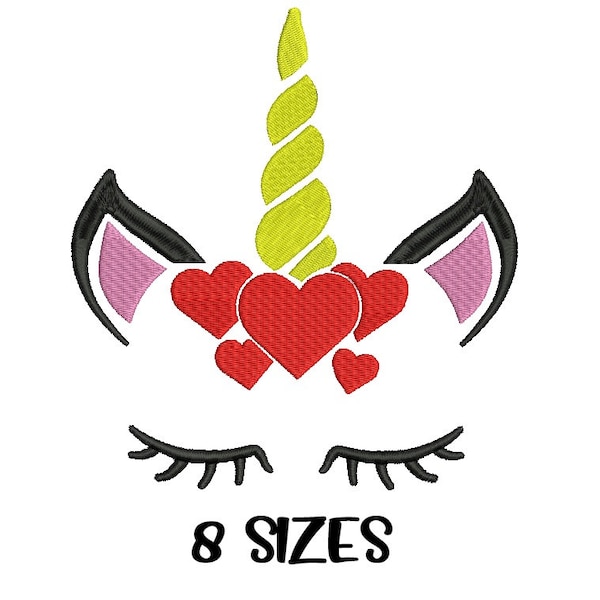 Unicorn Head Embroidery Design - Etsy