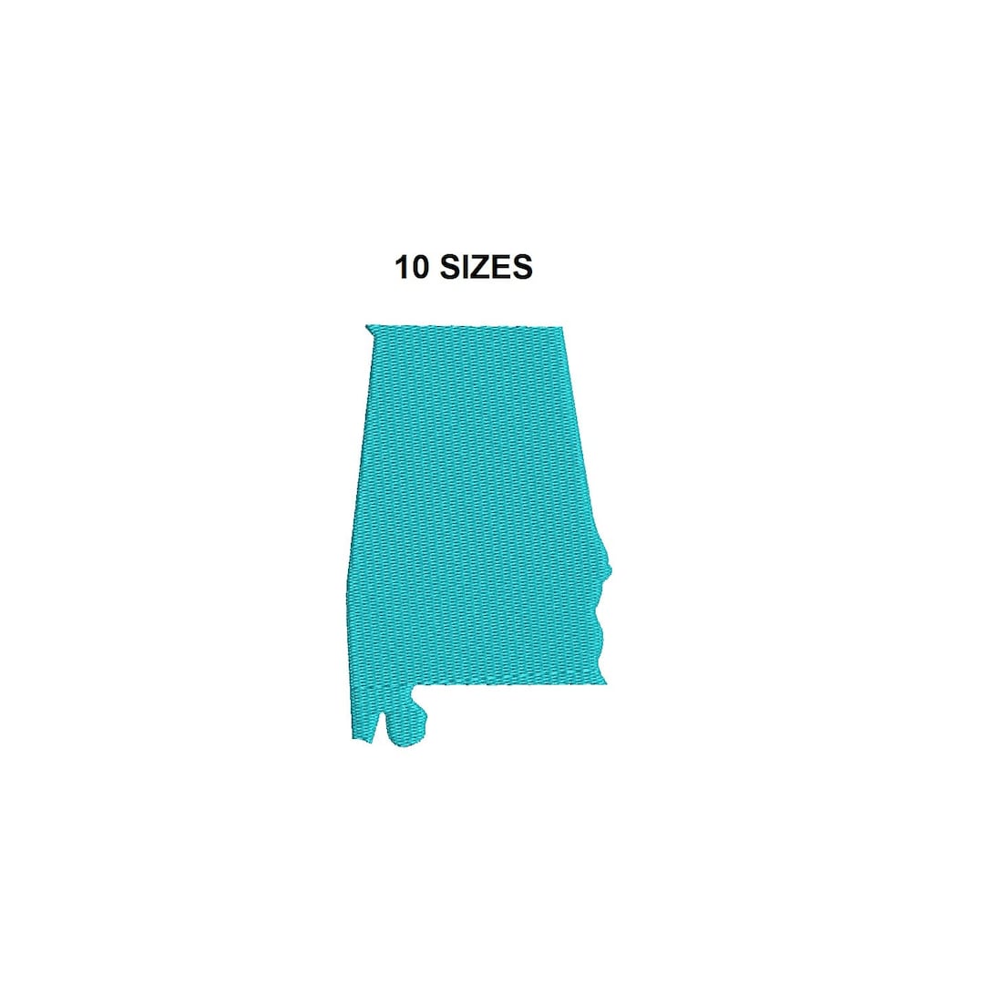 Alabama State Embroidery Design. Alabama Filled Stitch. Usastate ...
