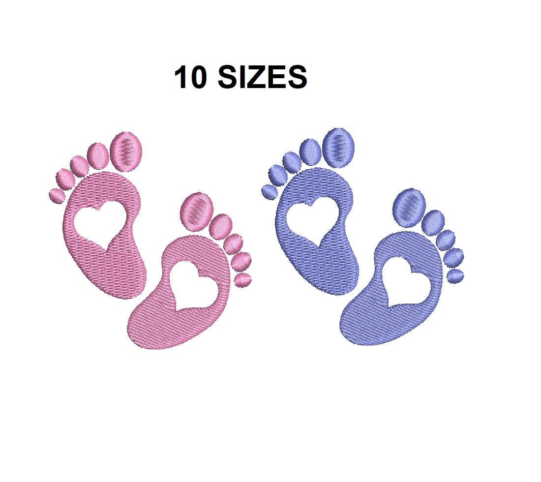 Baby Feet Embroidery Design. Mini Baby Feet Embroidery Design. - Etsy ...