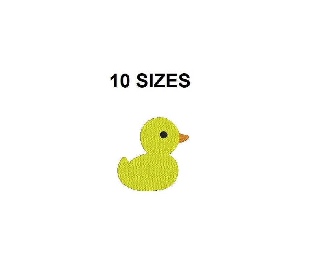 Duck Embroidery Design. Duck Filled Stitch. Duck Silhouette. Mini Duck ...