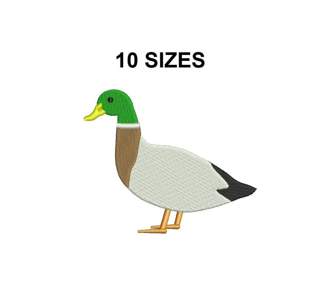 Mallard Duck Embroidery Design. Mallard Duck Filled Stitch. Duck ...