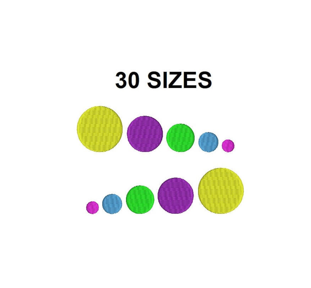 Polka Dot Embroidery Design. Circle Embroidery Design. Polka Dot Mini ...