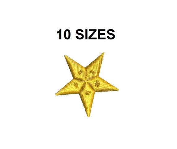 Star Embroidery Design. Star Embroidery. Star Filled Stitch. - Etsy