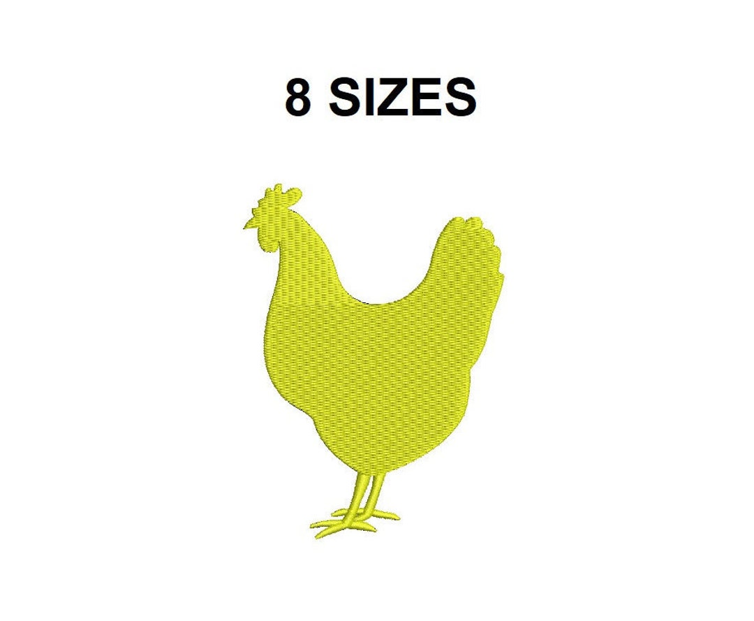 Hen Embroidery Design. Hen Filled Stitch. Hen Silhouette Stitch. Hen ...