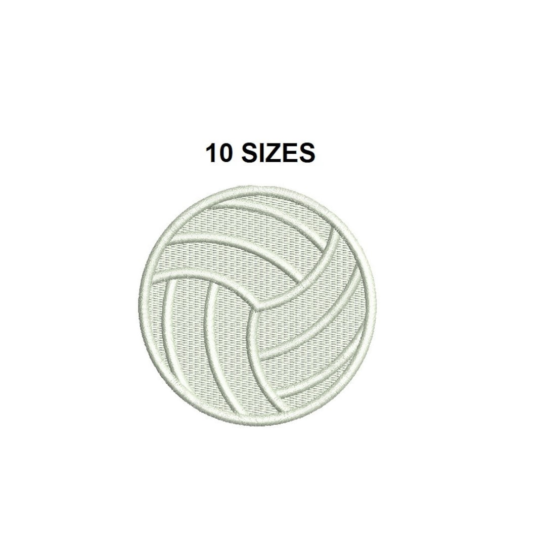 Volleyball Embroidery Design. Volleyball Filled Stitch. Mini Volleyball ...