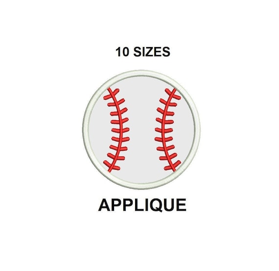 Baseball Applique Design. Baseball outline applique. Mini | Etsy