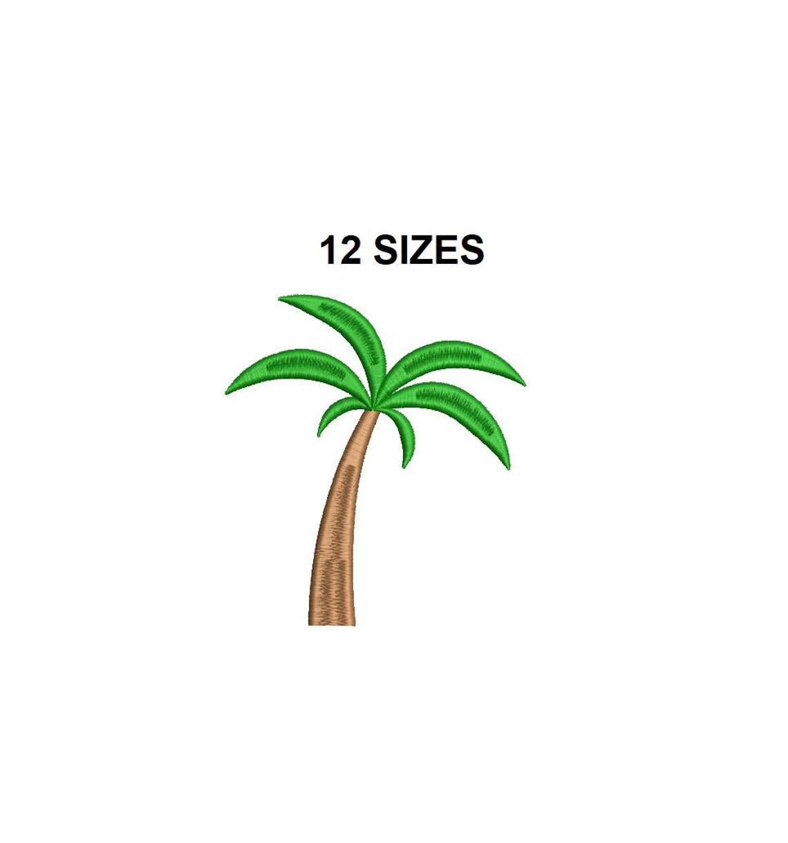 Palm Tree Embroidery Design. Palm Tree Filled Stitch. Palm - Etsy